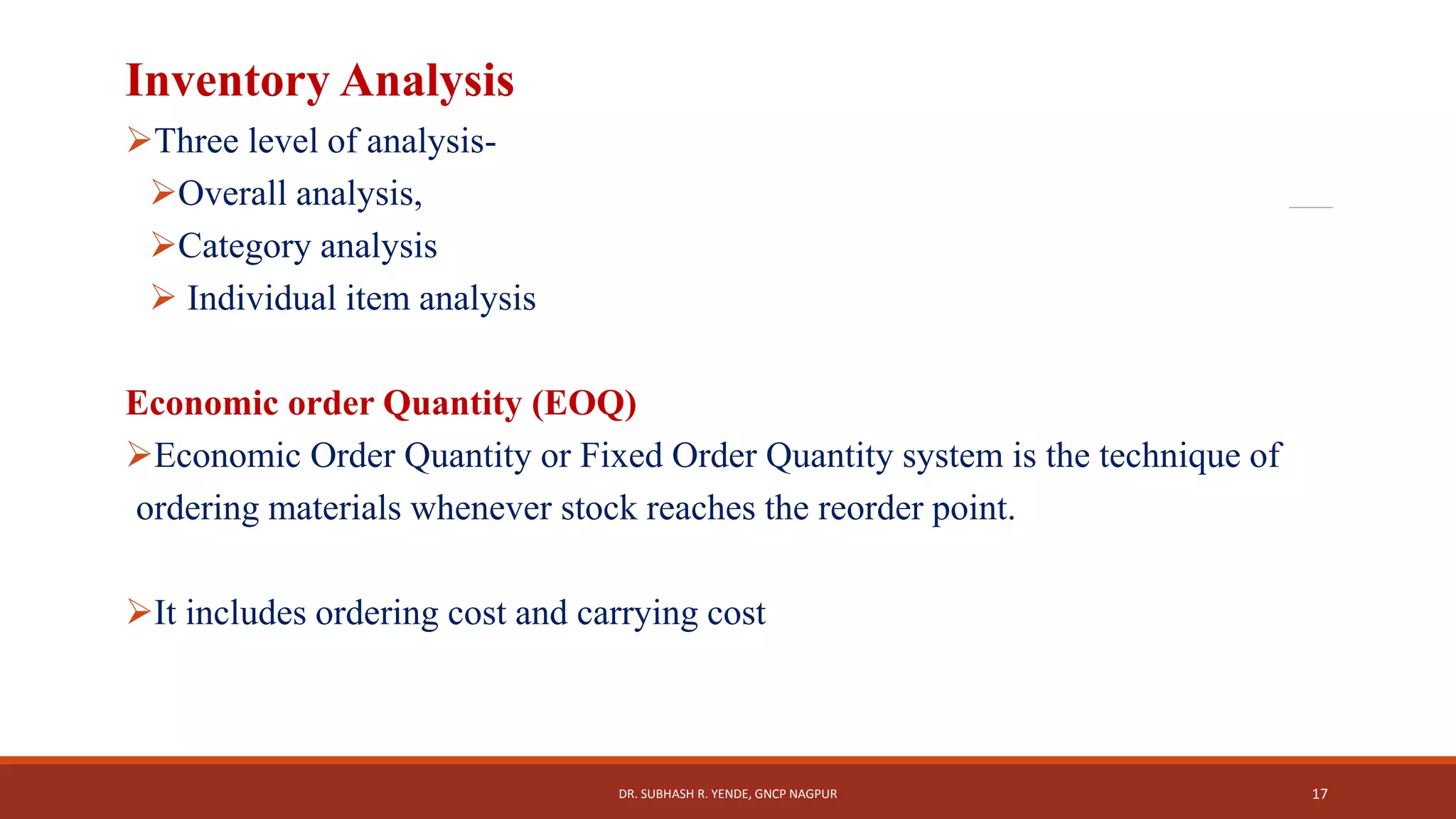 Drug Store Management and Inventory Control | PPTX