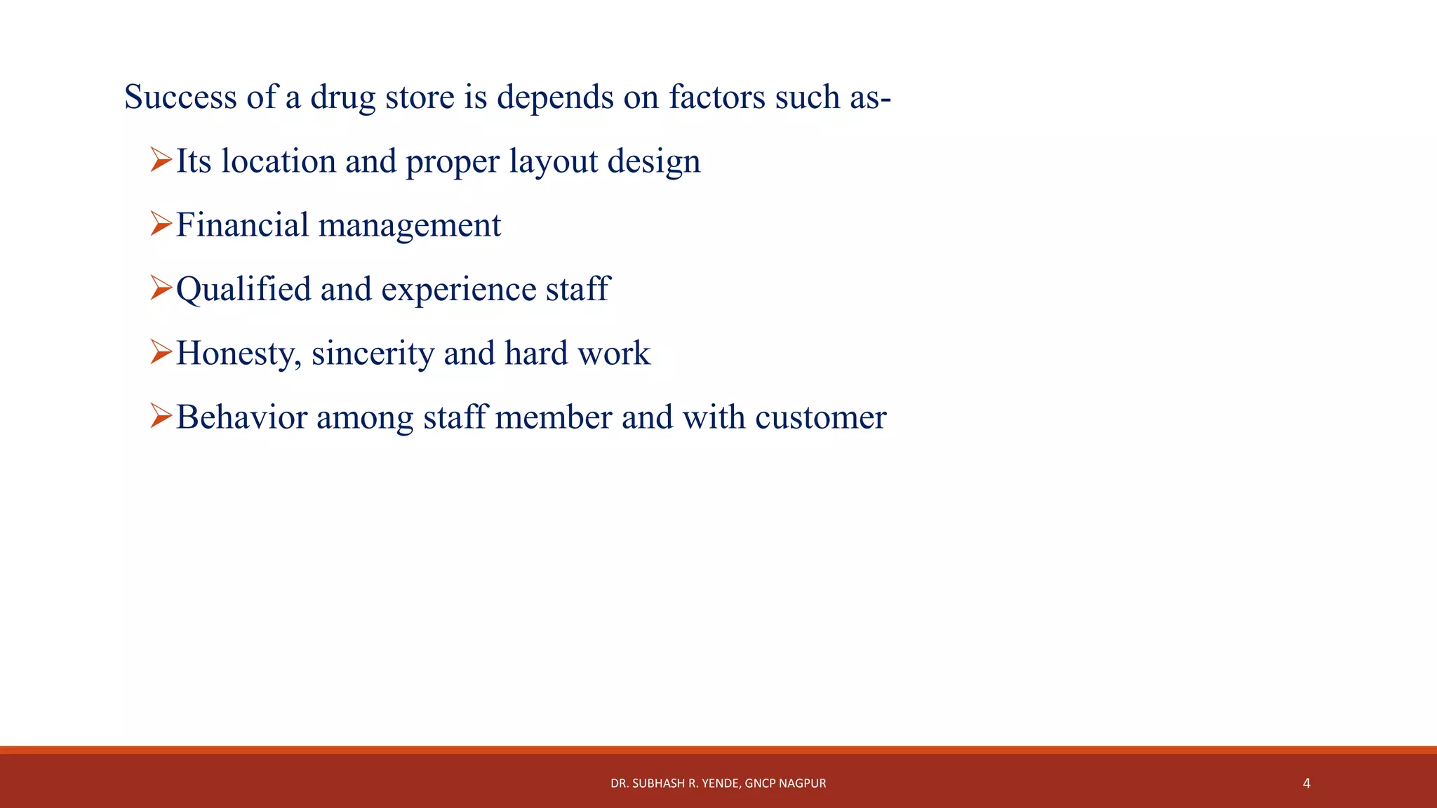 Drug Store Management and Inventory Control | PPTX