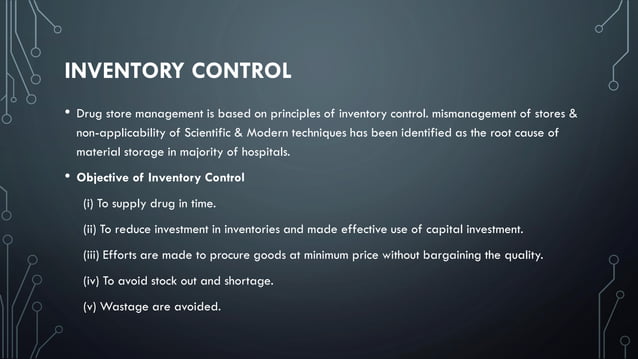 Drug store management & inventory control | PDF