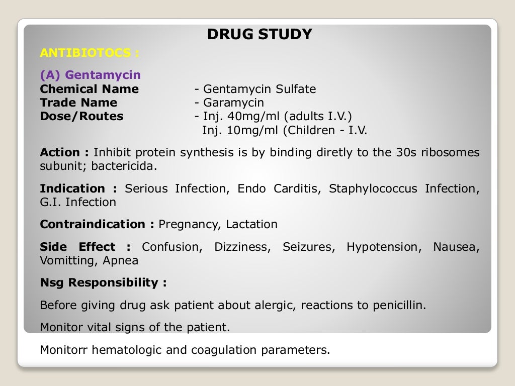 Drug study
