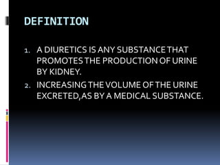 Drug study(diuretic) | PPTX