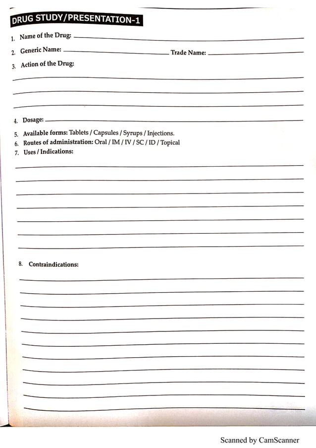 Drug study format | PDF