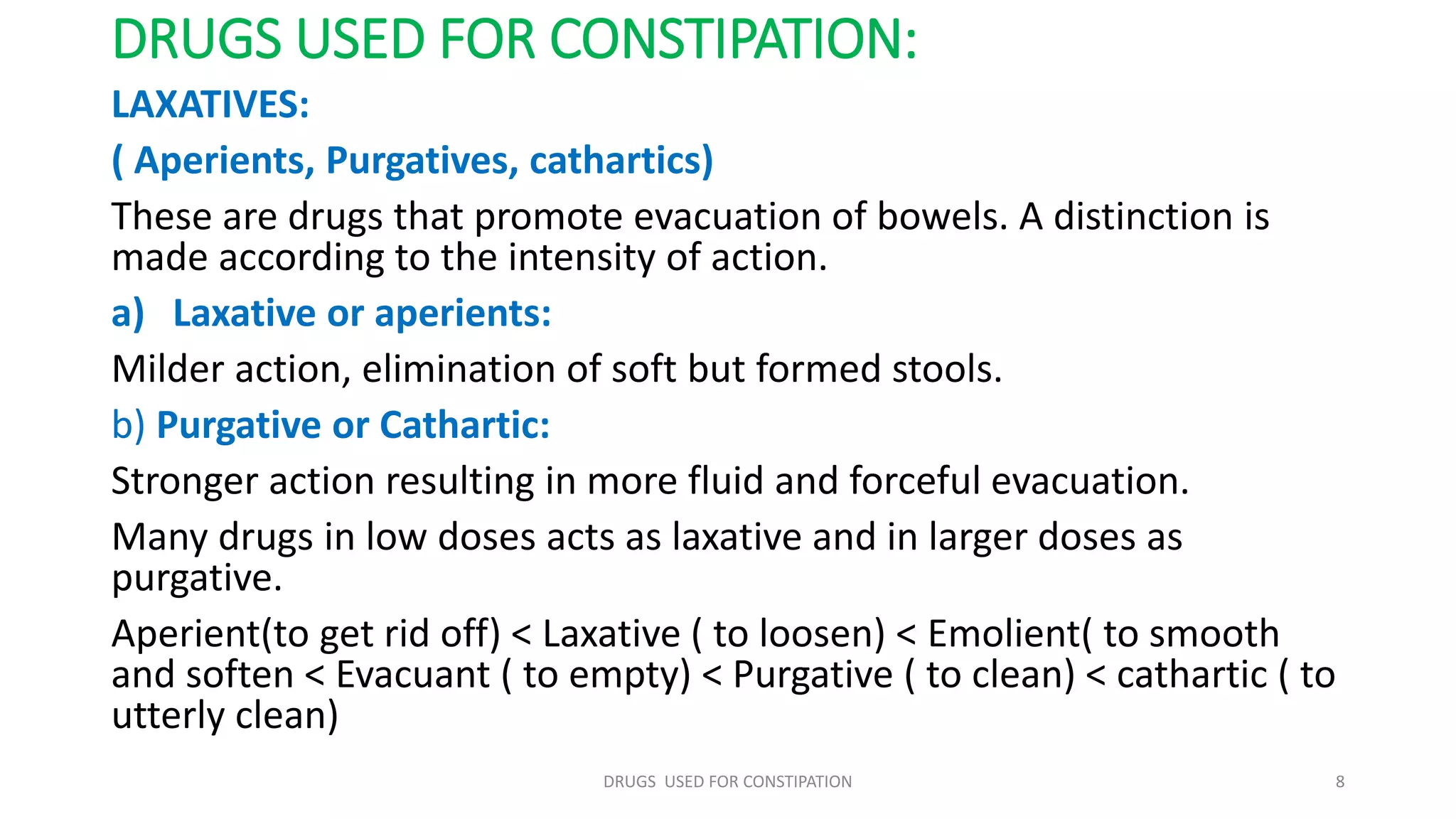 DRUGS USED FOR CONSTIPATION.pptx