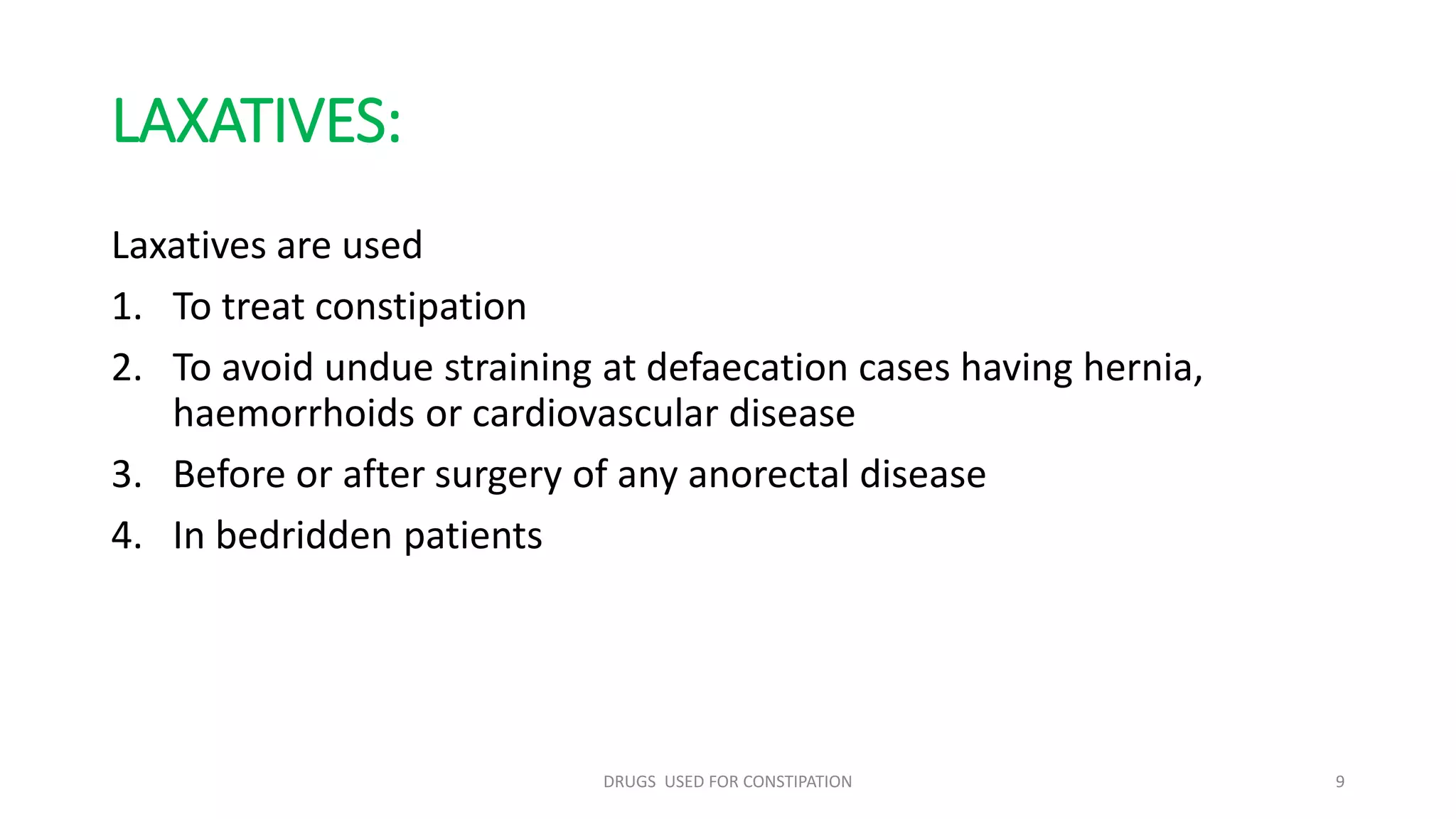 DRUGS USED FOR CONSTIPATION.pptx