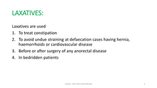 DRUGS USED FOR CONSTIPATION.pptx