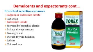 Drugs used for cough | PPTX | Lung and Respiratory Health | Diseases ...