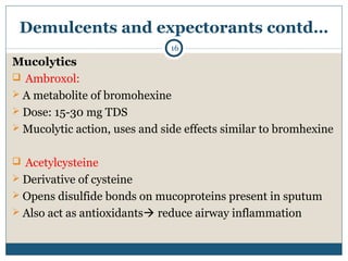Drugs used for cough | PPT
