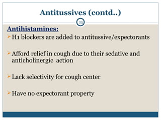 Drugs used for cough | PPT