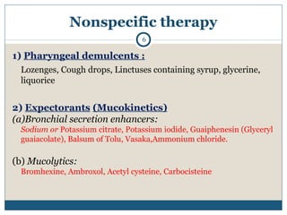Drugs used for cough | PPT