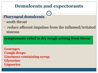 Drugs used for cough | PPT