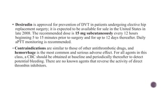Drugs used for DVT | PDF