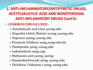 Drugs used for pain and inflamation- Mr. panneh | PPTX | Substance ...