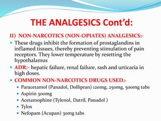 Drugs used for pain and inflamation- Mr. panneh | PPTX | Substance ...