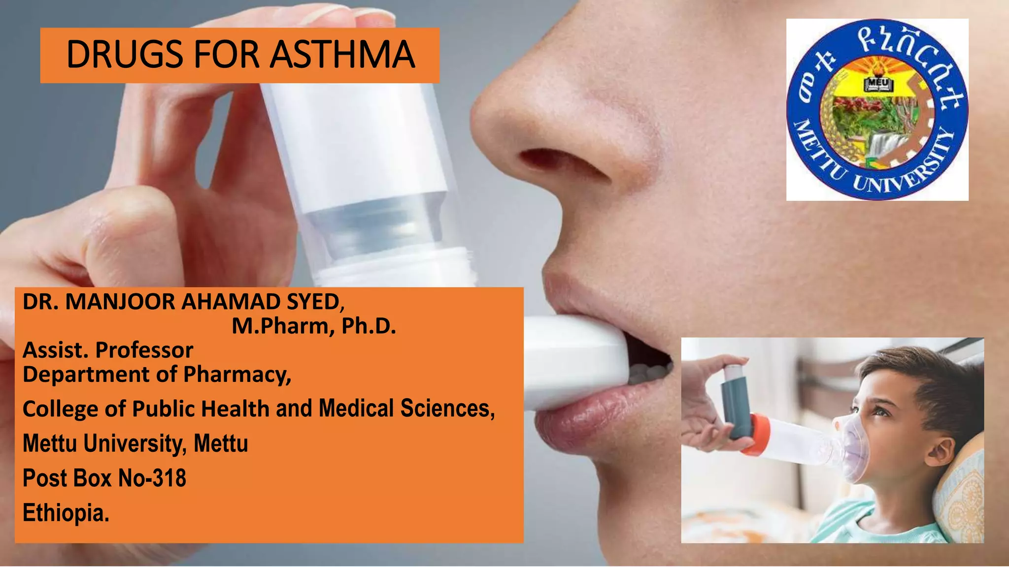 Structure and mechanism of action of Drugs for the treatment of asthma.pptx