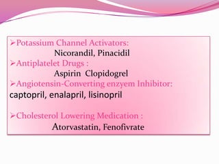 Drugs used for the treatment of myocardial ischemia | PPTX