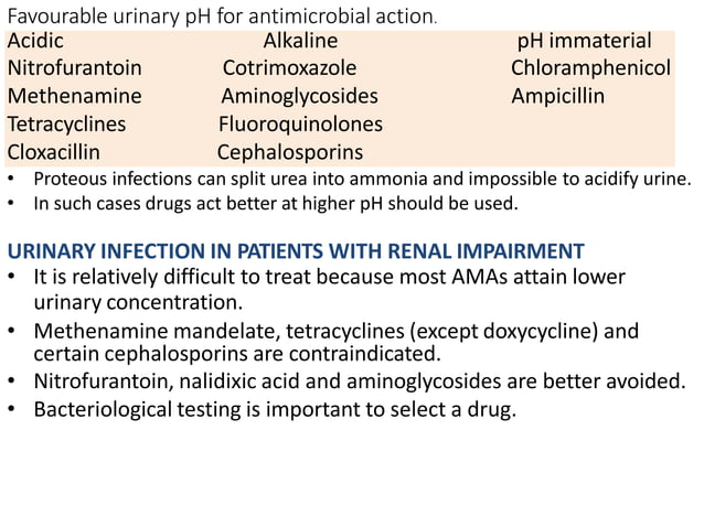 DRUGS USED FOR UTI.pptx | Infectious Diseases | Diseases and Conditions