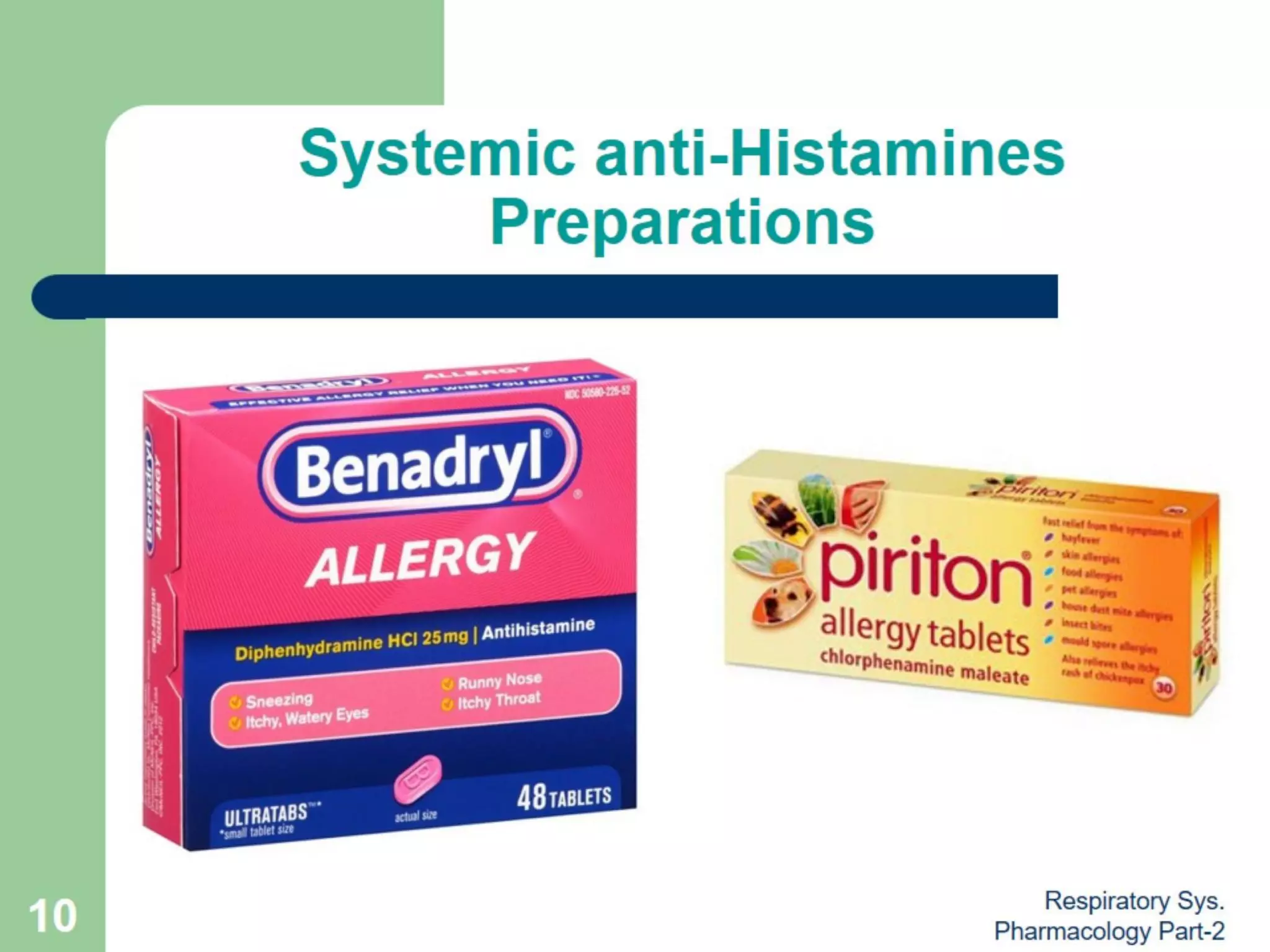 Drugs used in allergic rhinitis and cough (Pharmacology) | PDF