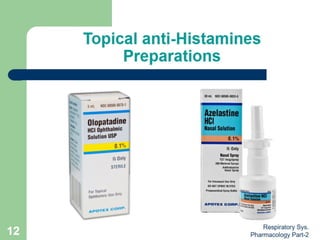 Drugs used in allergic rhinitis and cough (Pharmacology) | PPT