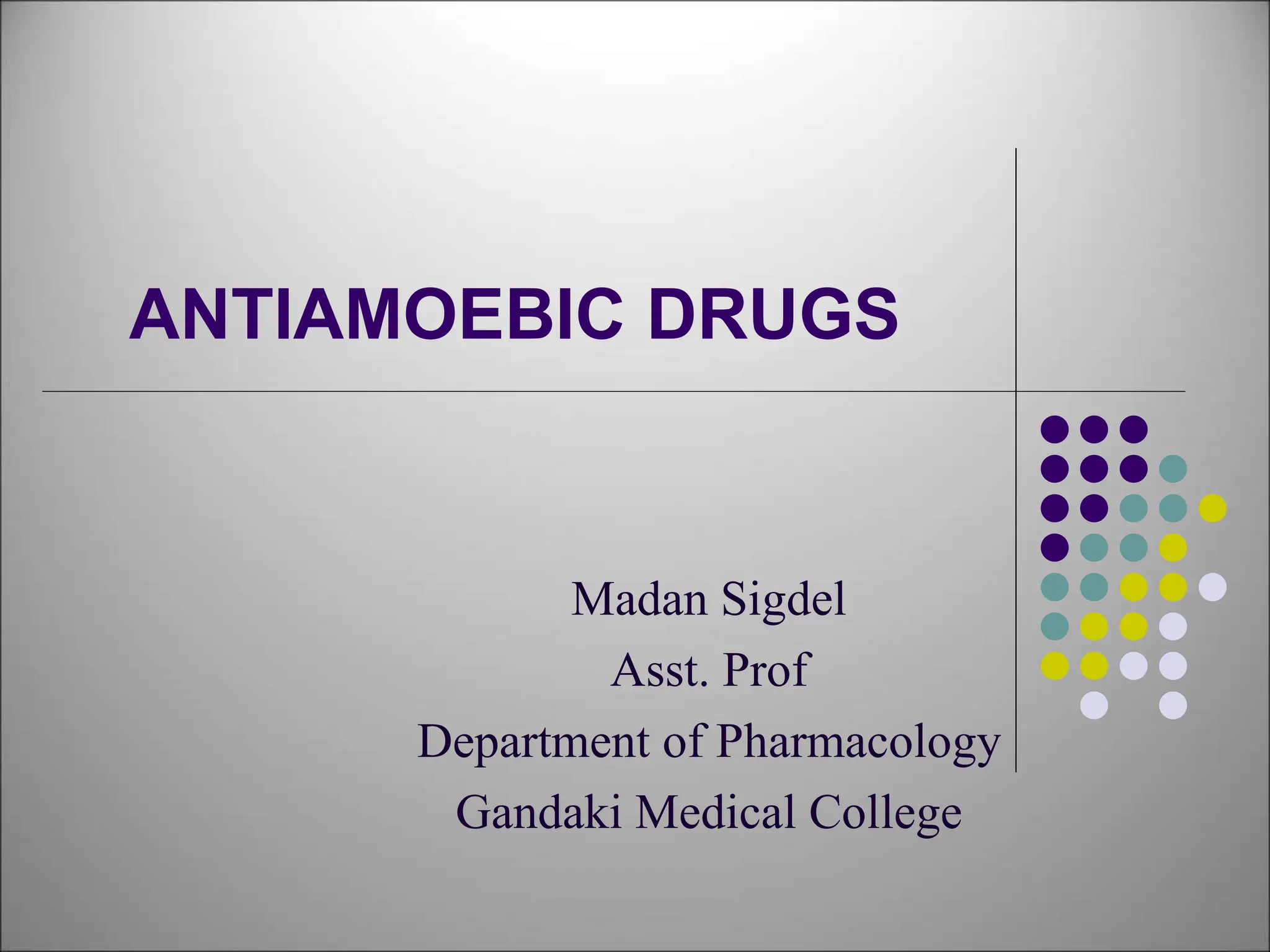 drugs used in amoebiasis.ppt