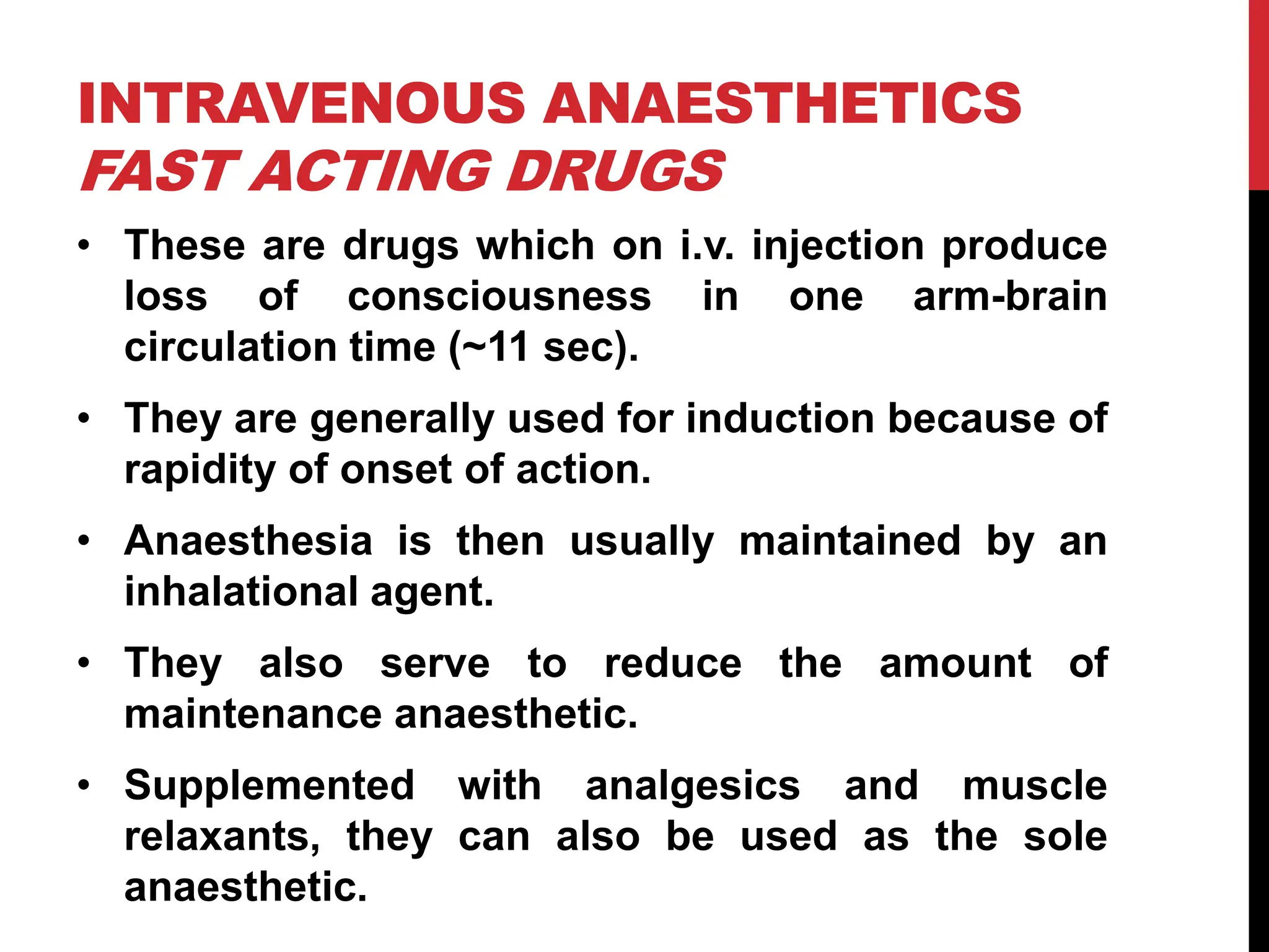 Drugs used in anaesthesia in hospital for critical care | PPTX