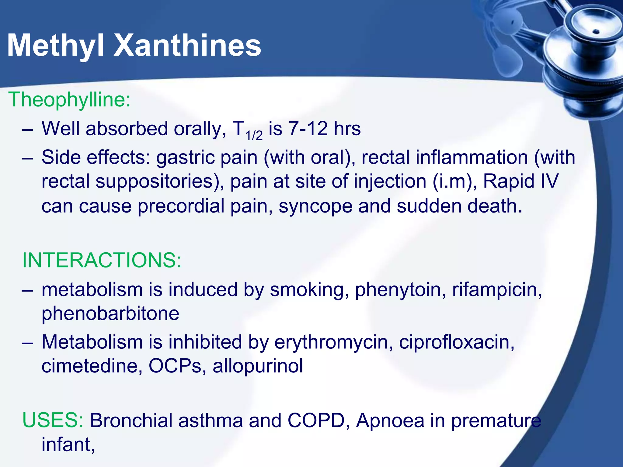 Drugs used in asthma | PPTX