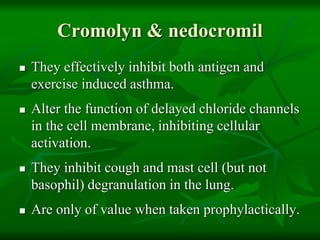 Drugs used in asthma | PPTX