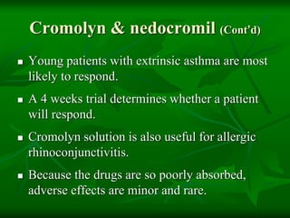 Drugs used in asthma | PPTX
