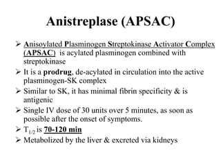 Drugs used in blood disorders by pharm bash | PPTX