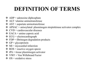 Drugs used in blood disorders by pharm bash | PPTX