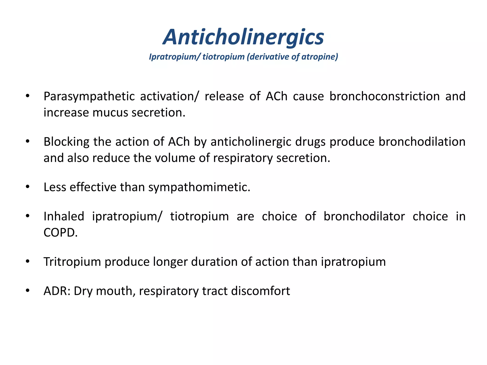 Drugs used in bronchial asthma | PPTX