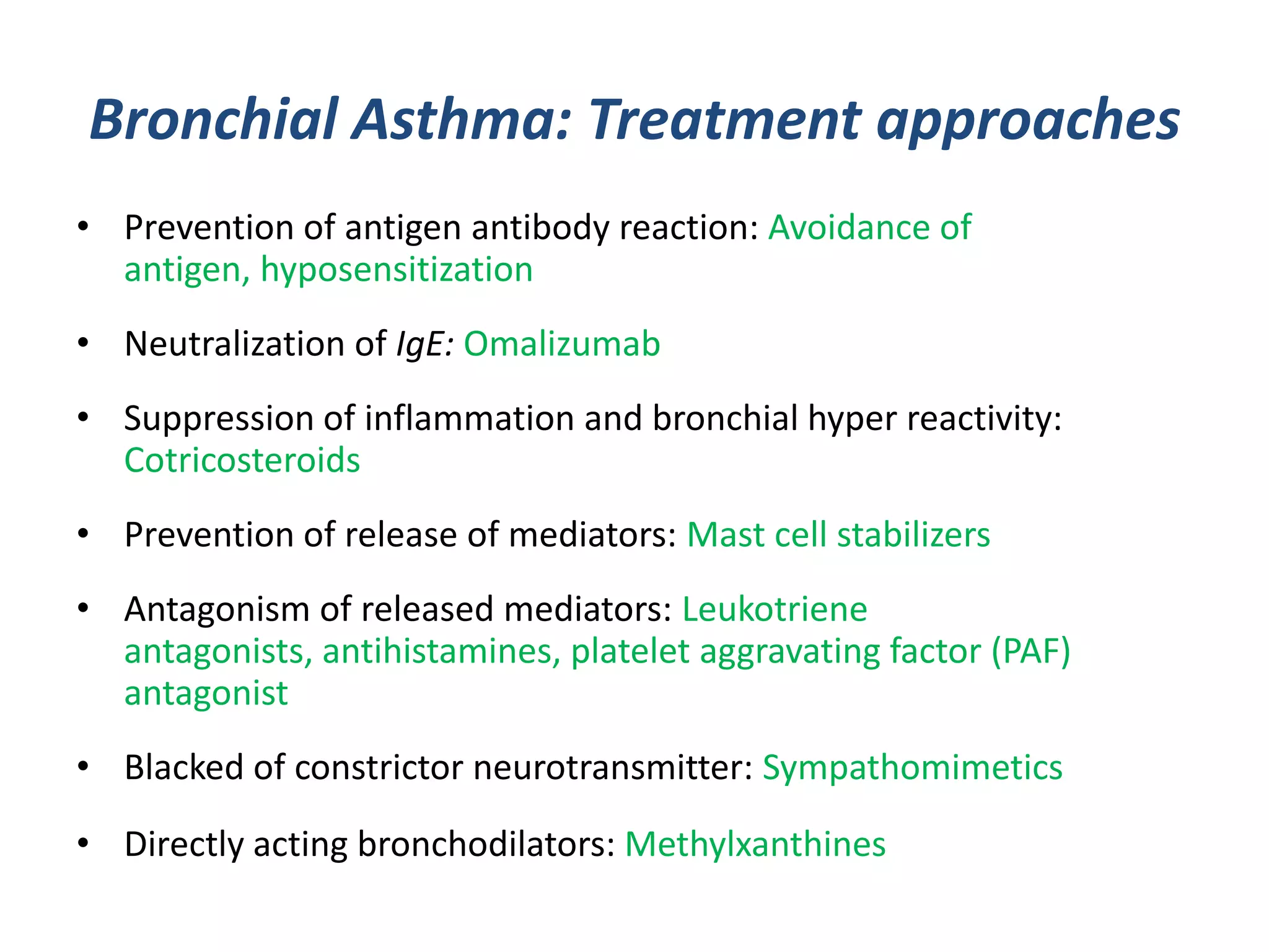 Drugs used in bronchial asthma | PPTX