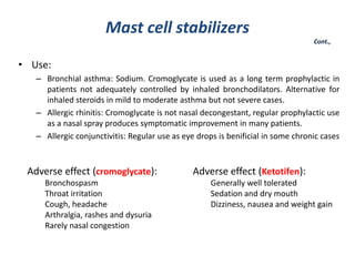 Drugs used in bronchial asthma | PPTX