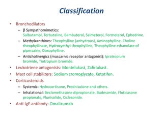 Drugs used in bronchial asthma | PPTX