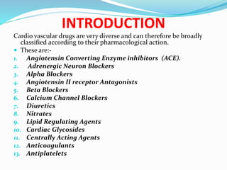 Drugs used in cardio vascular system- Mr. panneh | PPTX