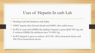 Drugs used in cath lab | PPTX