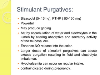 Drugs used in constipation & diarrhoea | PPTX