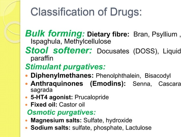 Drugs used in constipation & diarrhoea | PPTX
