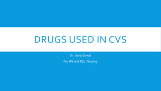 Drugsused in Cardiovascular System | PPTX