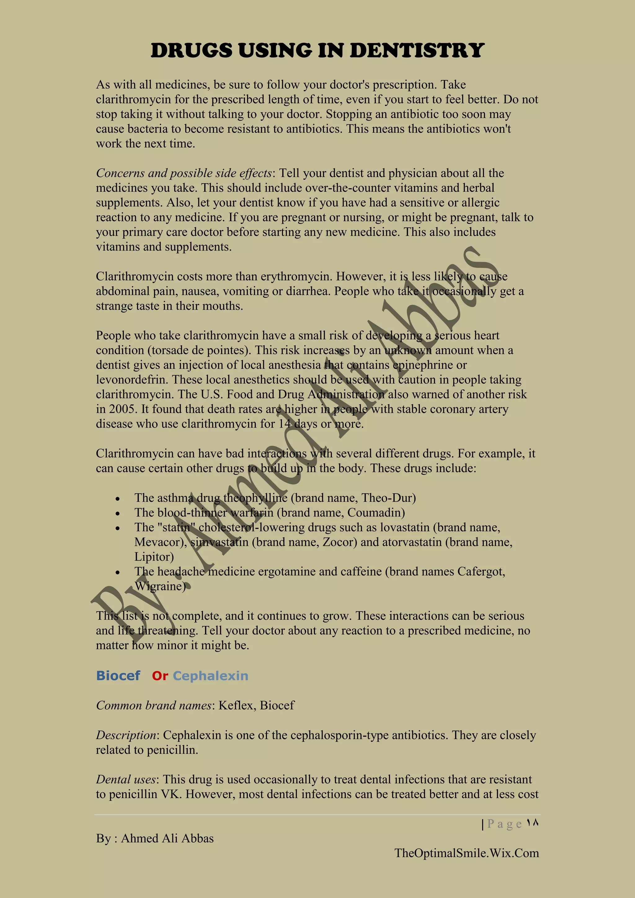 Drugs used in dentistry | PDF