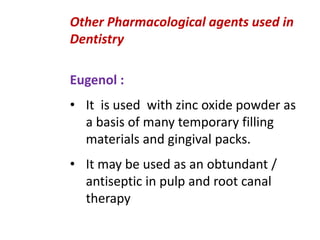 Drugs used in dentistry | PPT
