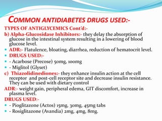 Drugs used in diabetes- Mr. panneh | PPTX
