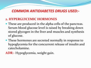 Drugs used in diabetes- Mr. panneh | PPTX