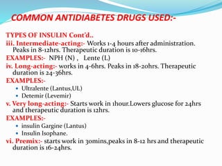 Drugs used in diabetes- Mr. panneh | PPTX