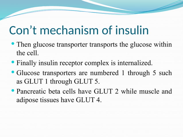 DRUGS USED IN DIABETES MELLITUS - Insulin Pharmacology with Glucose ...