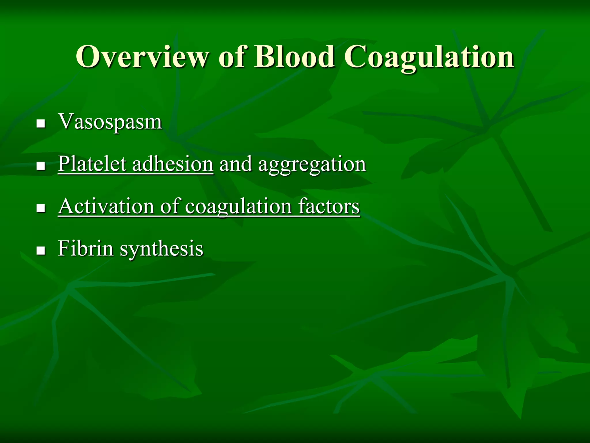 Drugs used in disorders of coagulation | PPTX