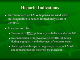 Drugs used in disorders of coagulation | PPTX