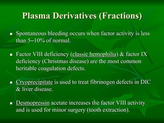 Drugs used in disorders of coagulation | PPTX