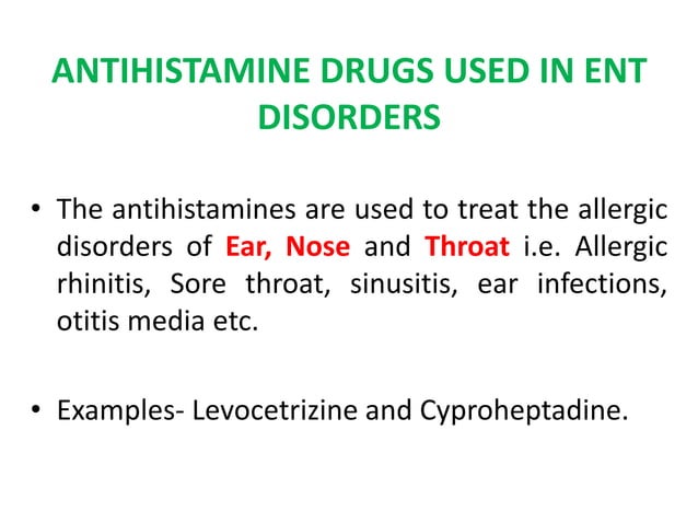 Drugs used in ENT.pptx ent drugs pharmacology | PPTX