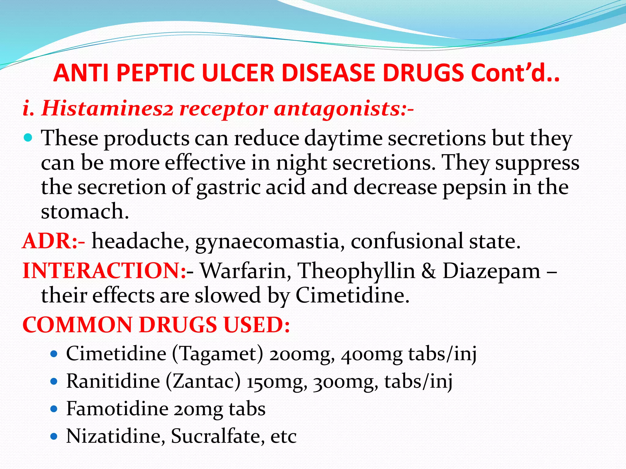 Drugs used in gastro intestinal disorders- Mr. panneh | PPTX