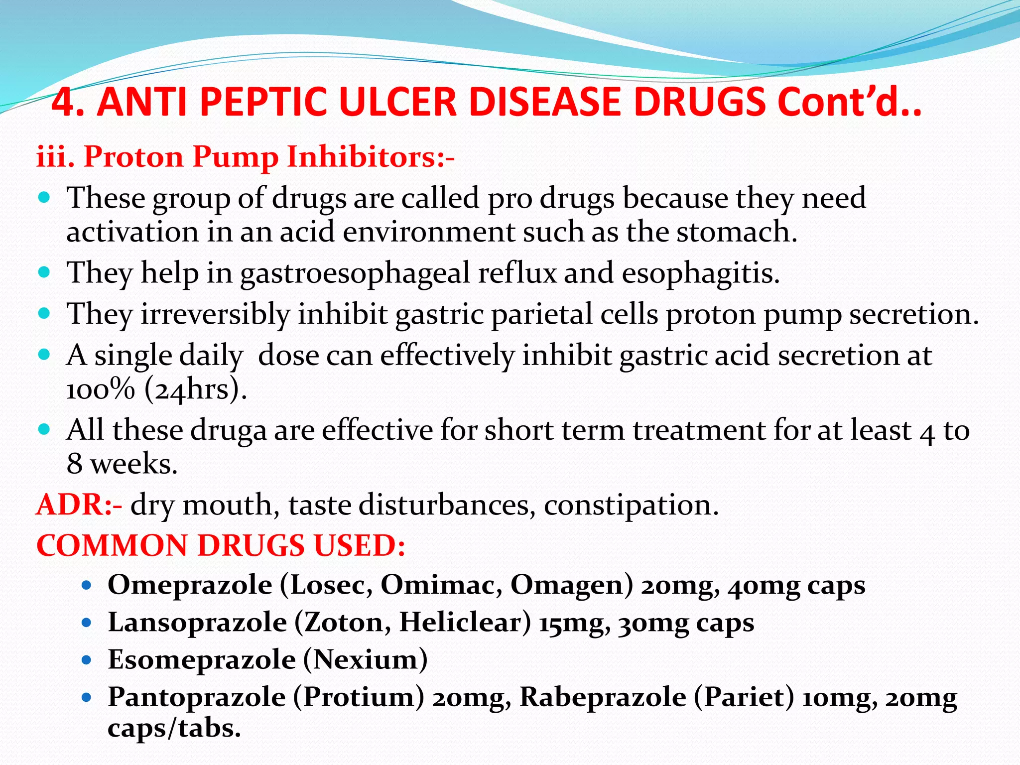 Drugs used in gastro intestinal disorders- Mr. panneh | PPTX
